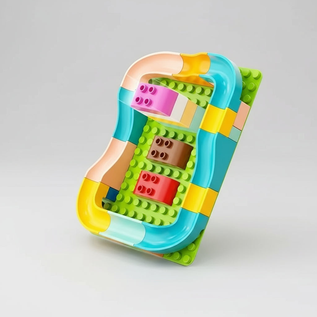 Building Toy Marble Run Track Set Educational Plastic Play Tower